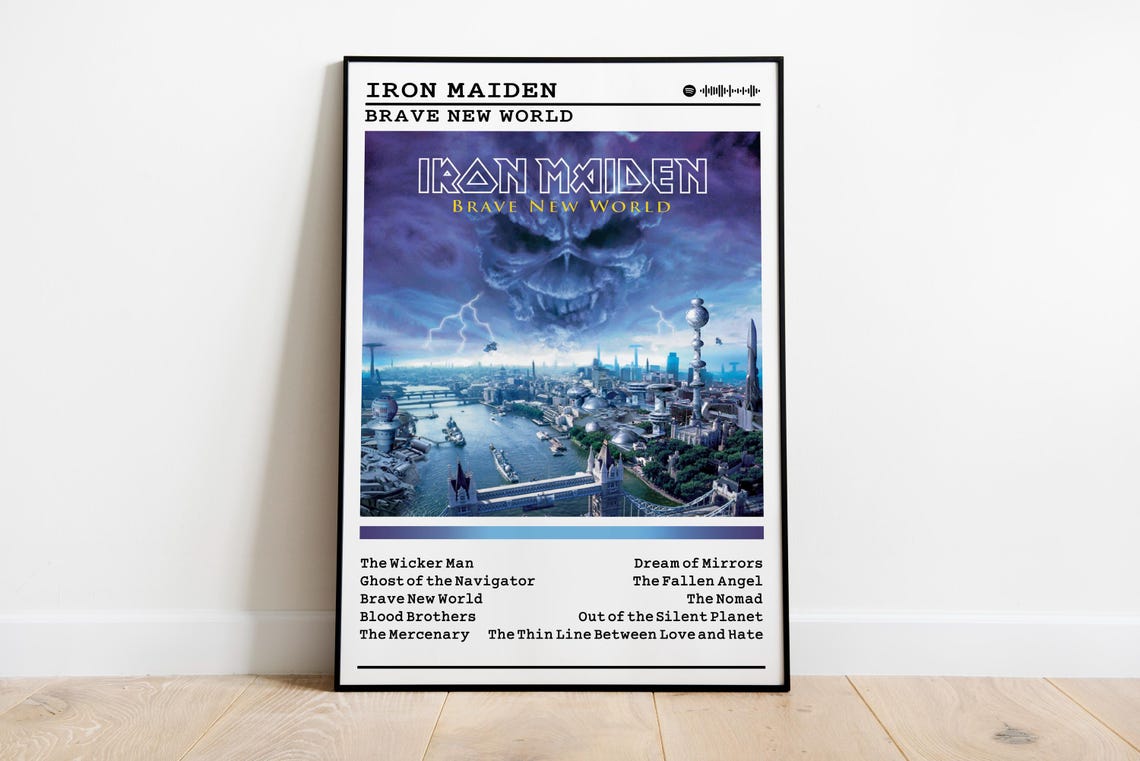 Iron Maiden 'Brave New World' Album : Metal Music Wall Art #368 ...