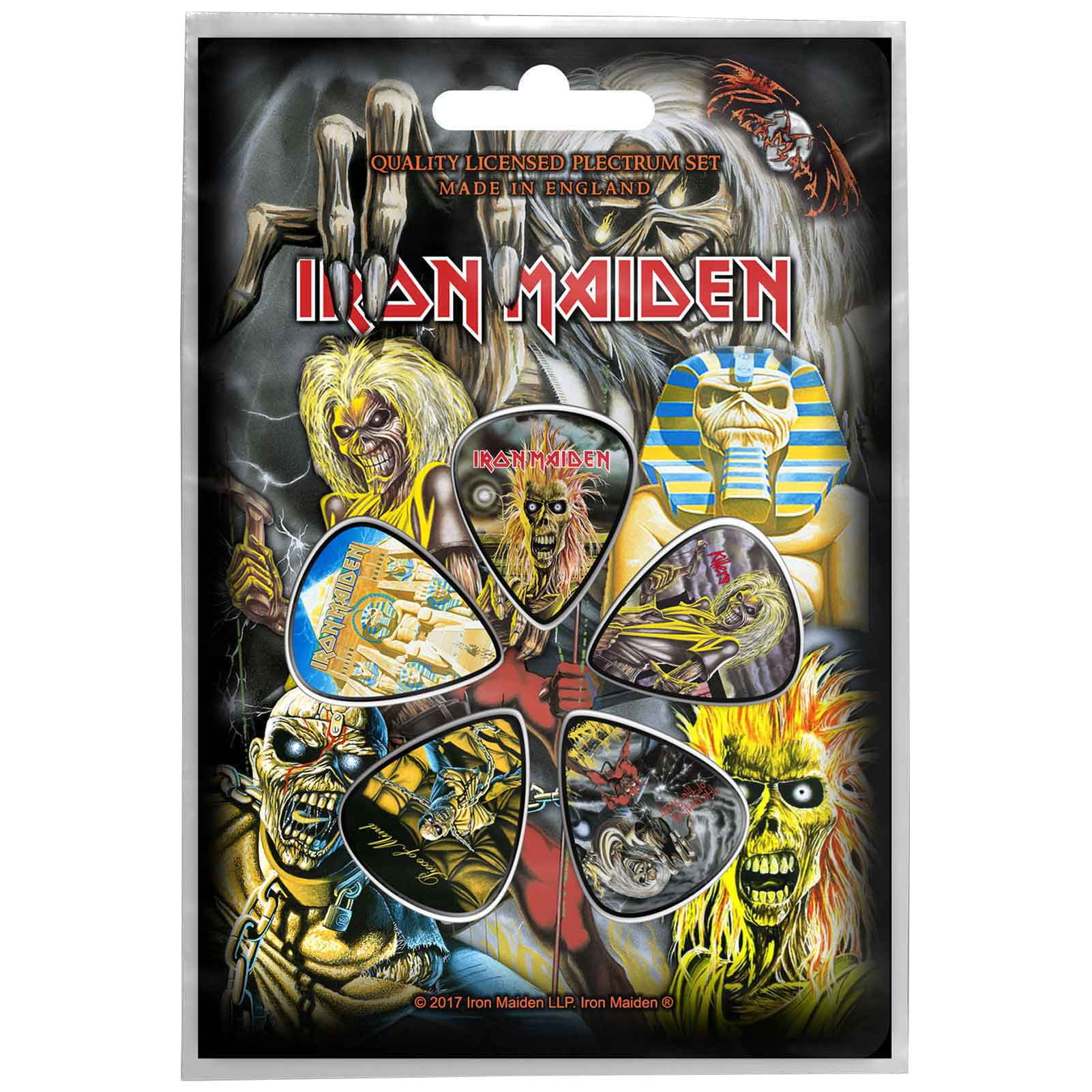 Iron Maiden Early Albums Heavy Gauge 1mm Guitar Pick Pack Multicolor ...