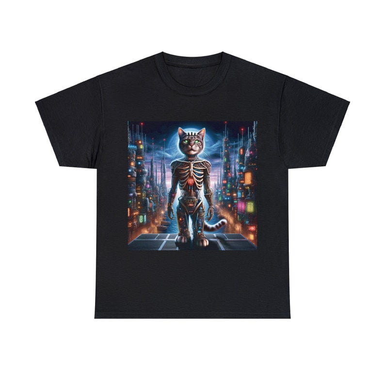 Iron Maiden Eddie kitty cat Caught Somewhere in Time graphic tee ...