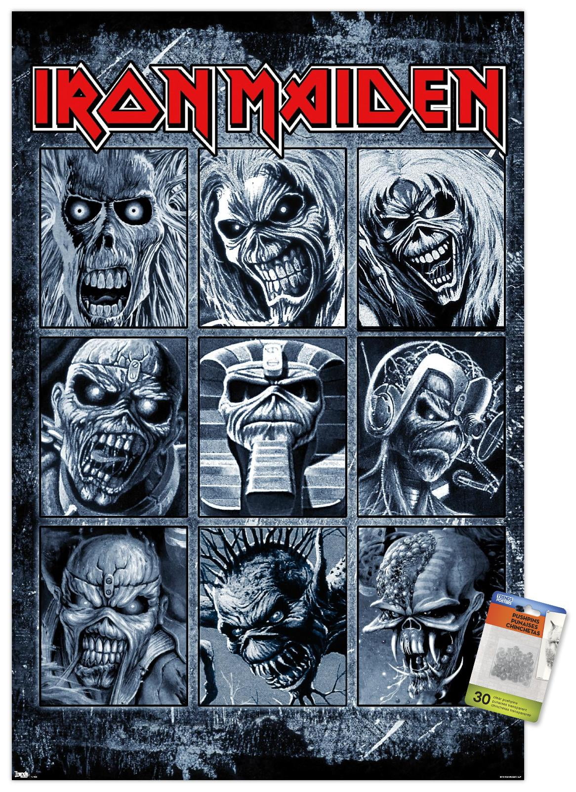 Iron Maiden - Grid Wall Poster with Push Pins, 22.375" x 34" - Walmart.com