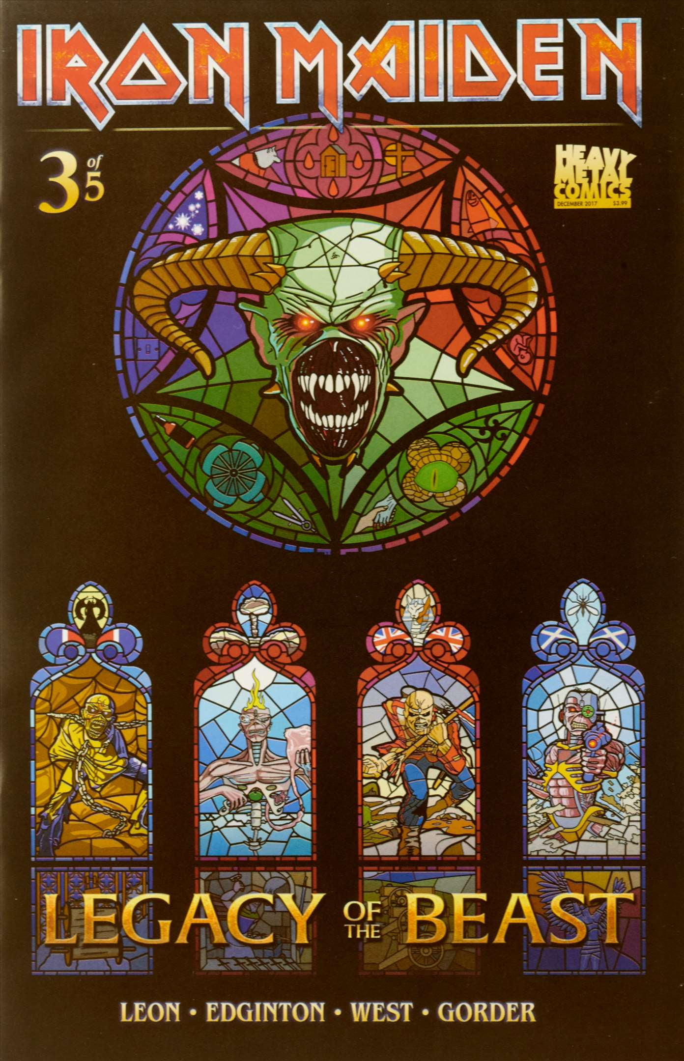 Iron Maiden: Legacy of the Beast #3B VF ; Heavy Metal Comic Book ...