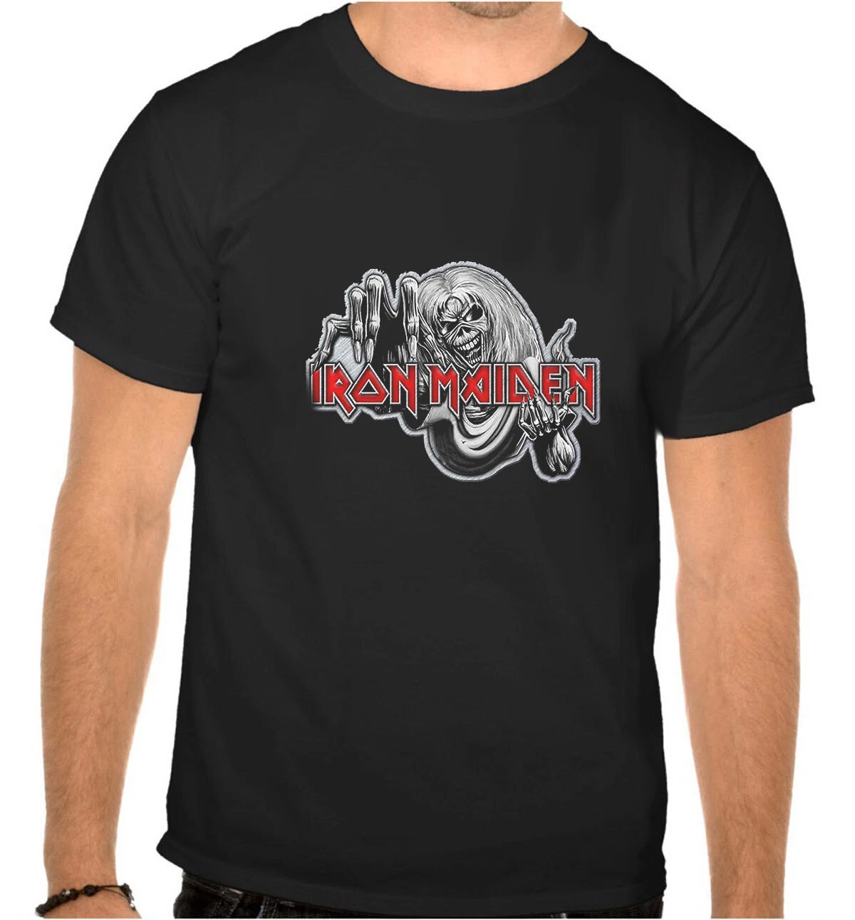 Iron Maiden Rock Music Logo Black T-Shirt -1151 - Walmart.com