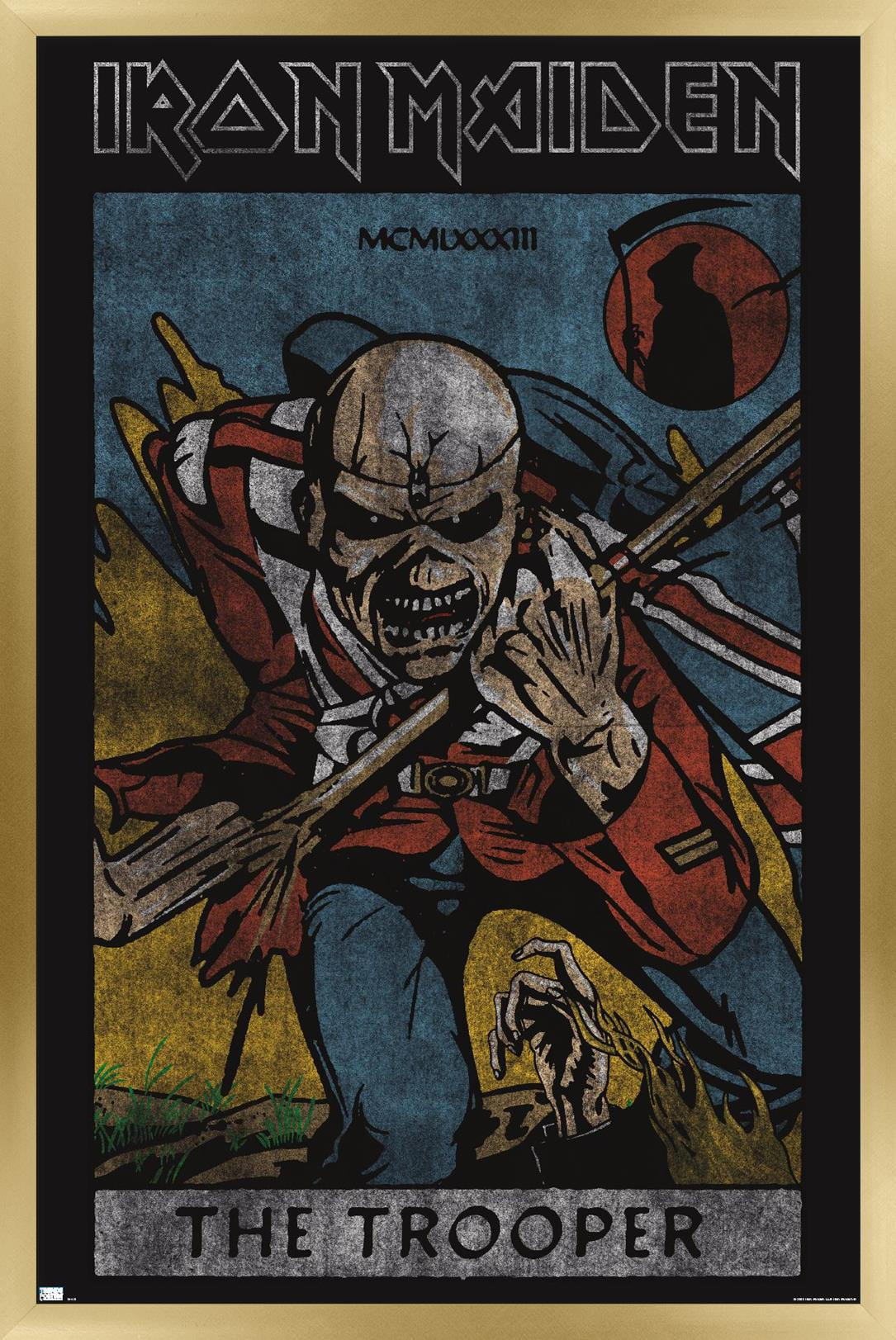 Iron Maiden - Tarot Card Wall Poster, 14.725" x 22.375" Framed ...