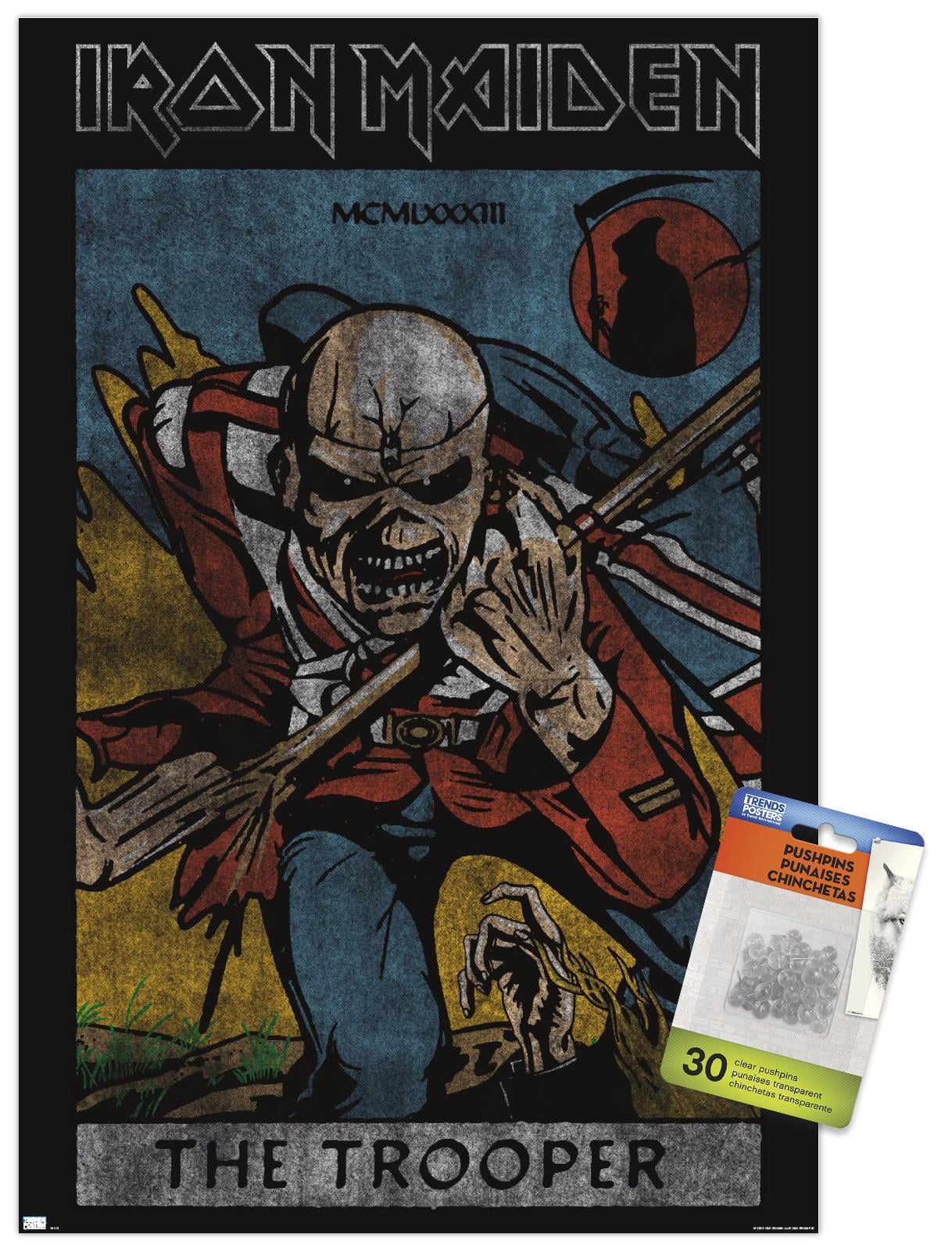 Iron Maiden - Tarot Card Wall Poster with Push Pins, 14.725" x 22.375 ...