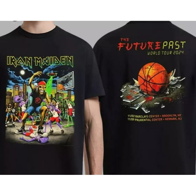 Iron Maiden The Future Past World Tour 2024 New Jersey Street Basketbal T-Shirt - Walmart.com
