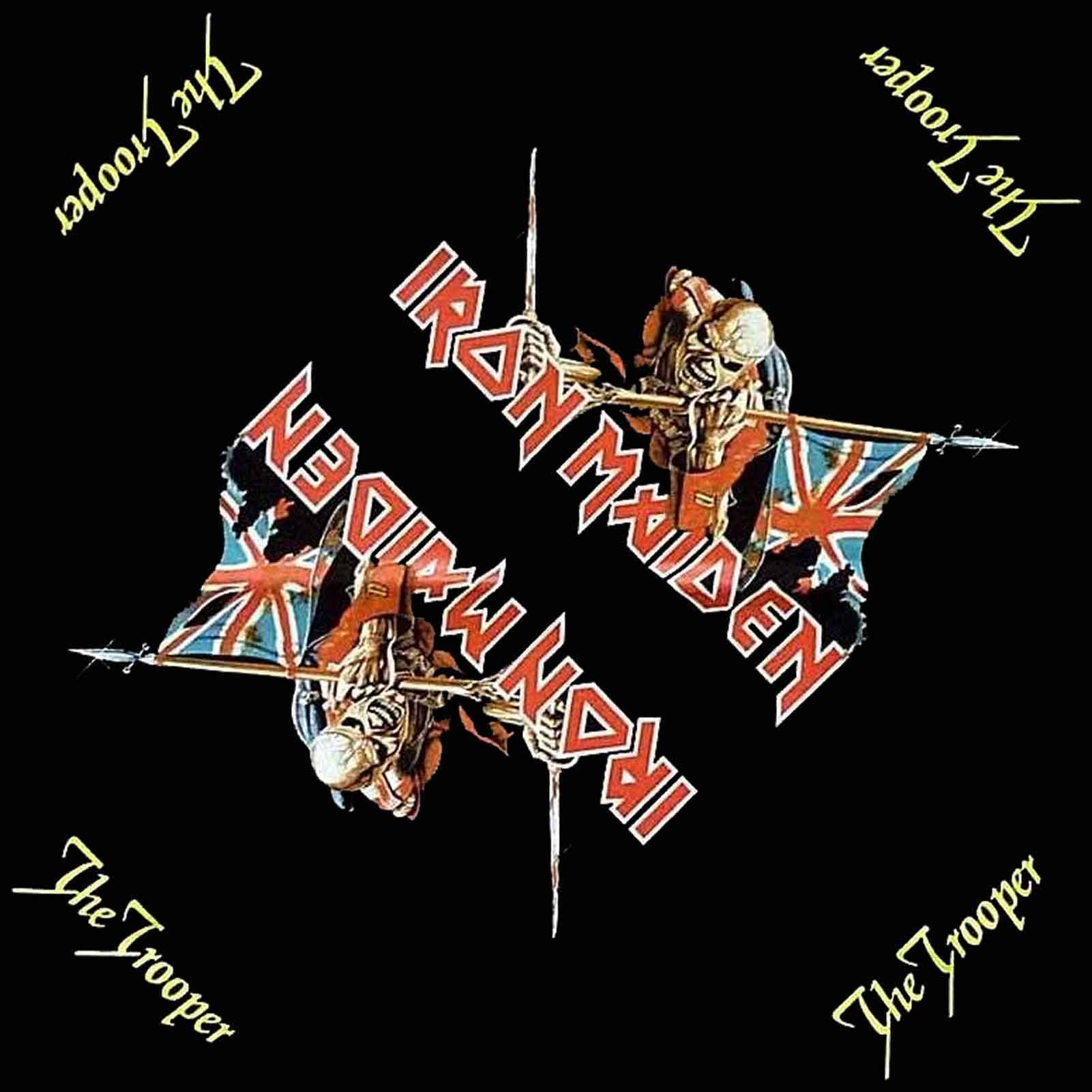 Iron Maiden The Trooper Logo Official New Black Bandana (22in x 22in ...