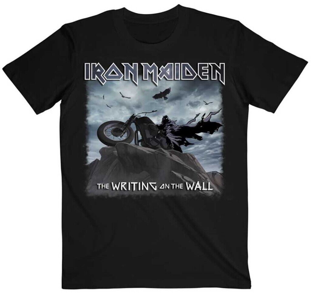 Iron Maiden The Writing On The Wall Single Cover Black T-Shirt OFFICIAL ...