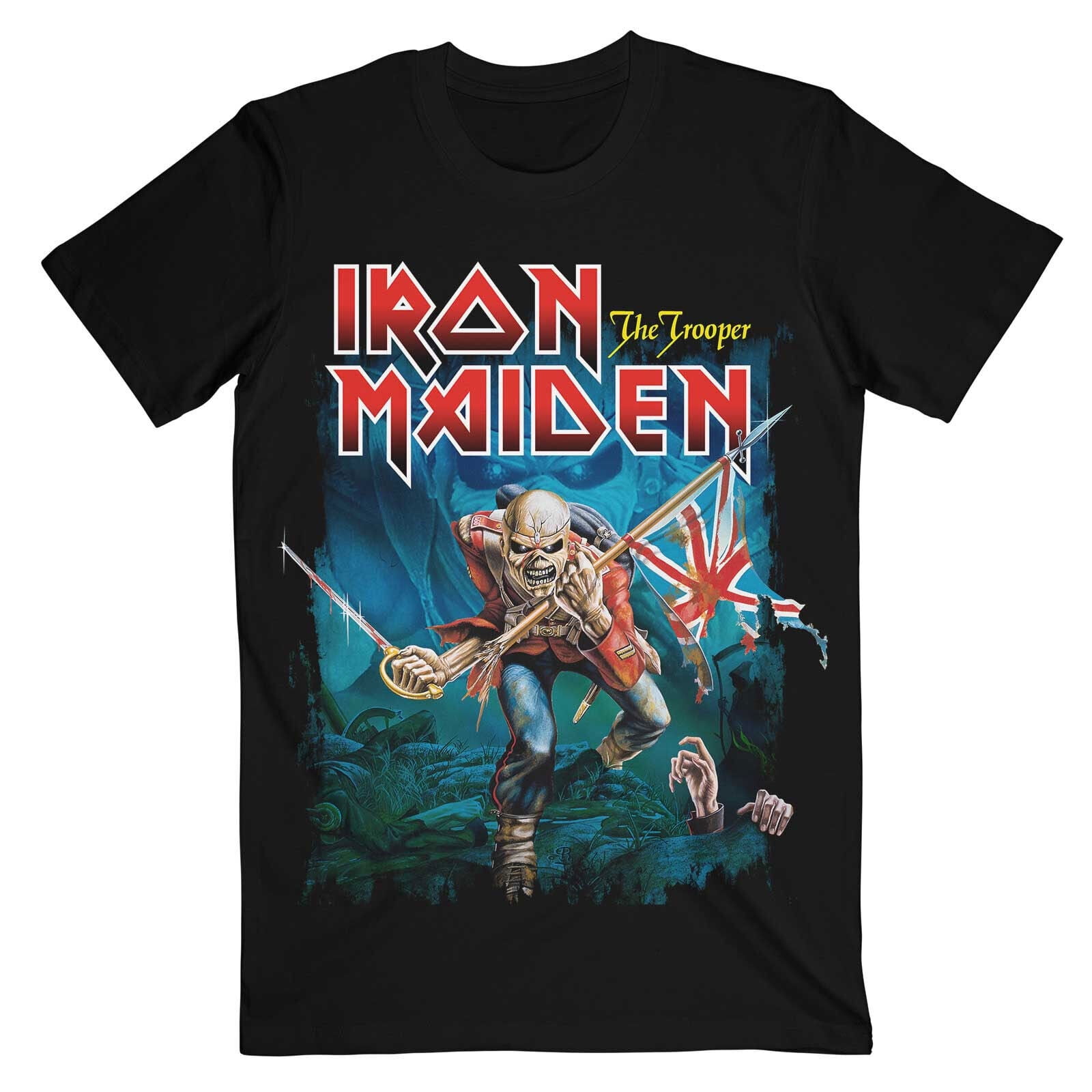Iron Maiden Trooper Eddie Large Eyes Black T-Shirt NEW OFFICIAL ...