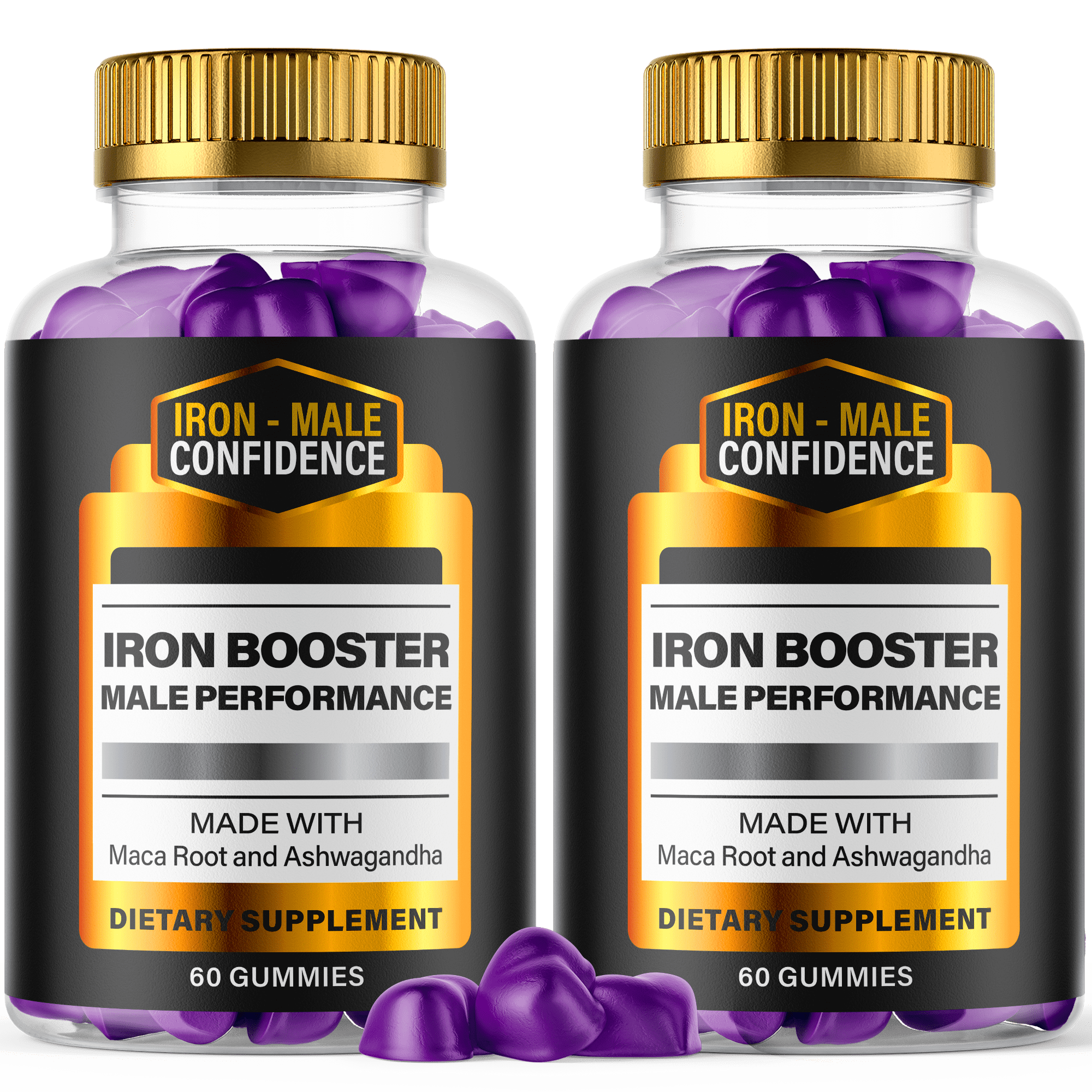 Iron Male Confidence Gummies for Men Advanced Formula Supplement 120 ...