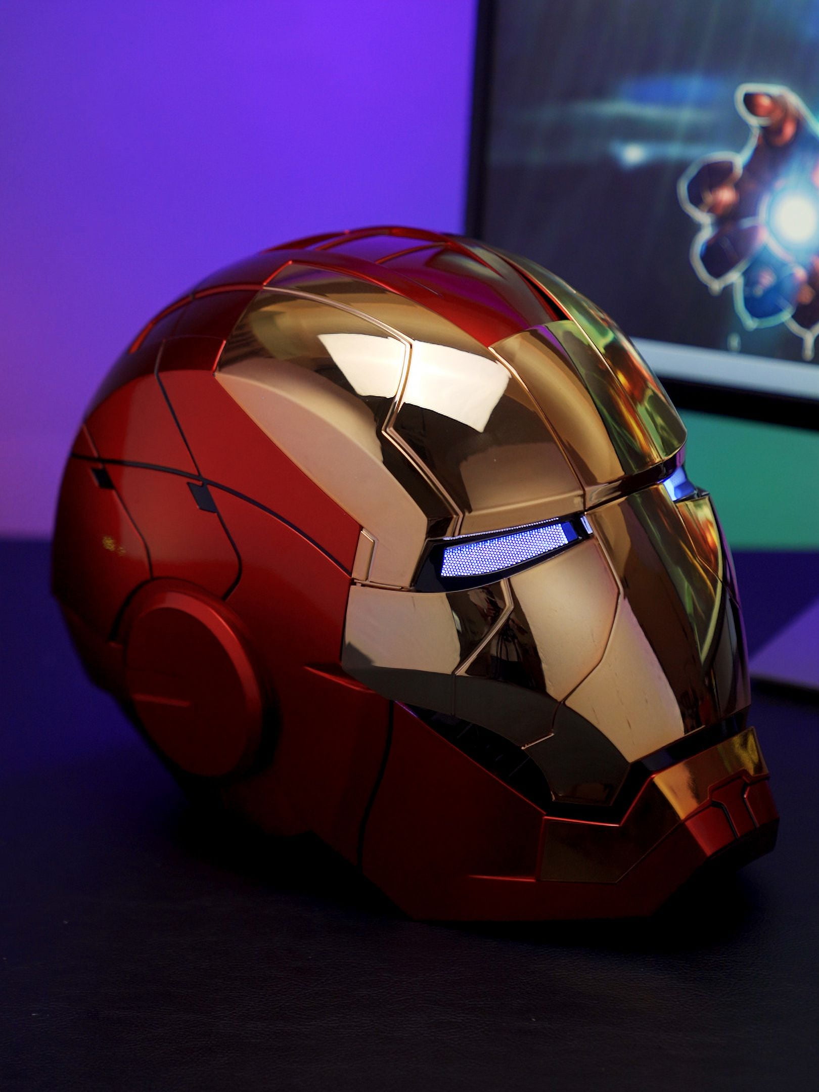 Iron Man 1:1 Helmet Mk5 Mk50 Avengers War Machine Cosplay Electric Open ...
