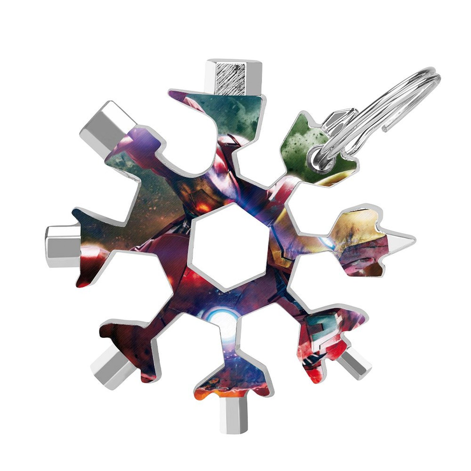 Iron Man 19-in-1 Snowflake Multi Tool, Bottle Opener/Flat Phillips ...