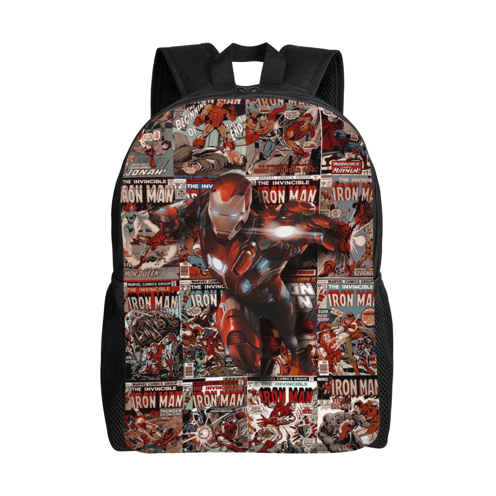 Iron Man Backpack Printed Travel Backpack For Daily Work Sports ...
