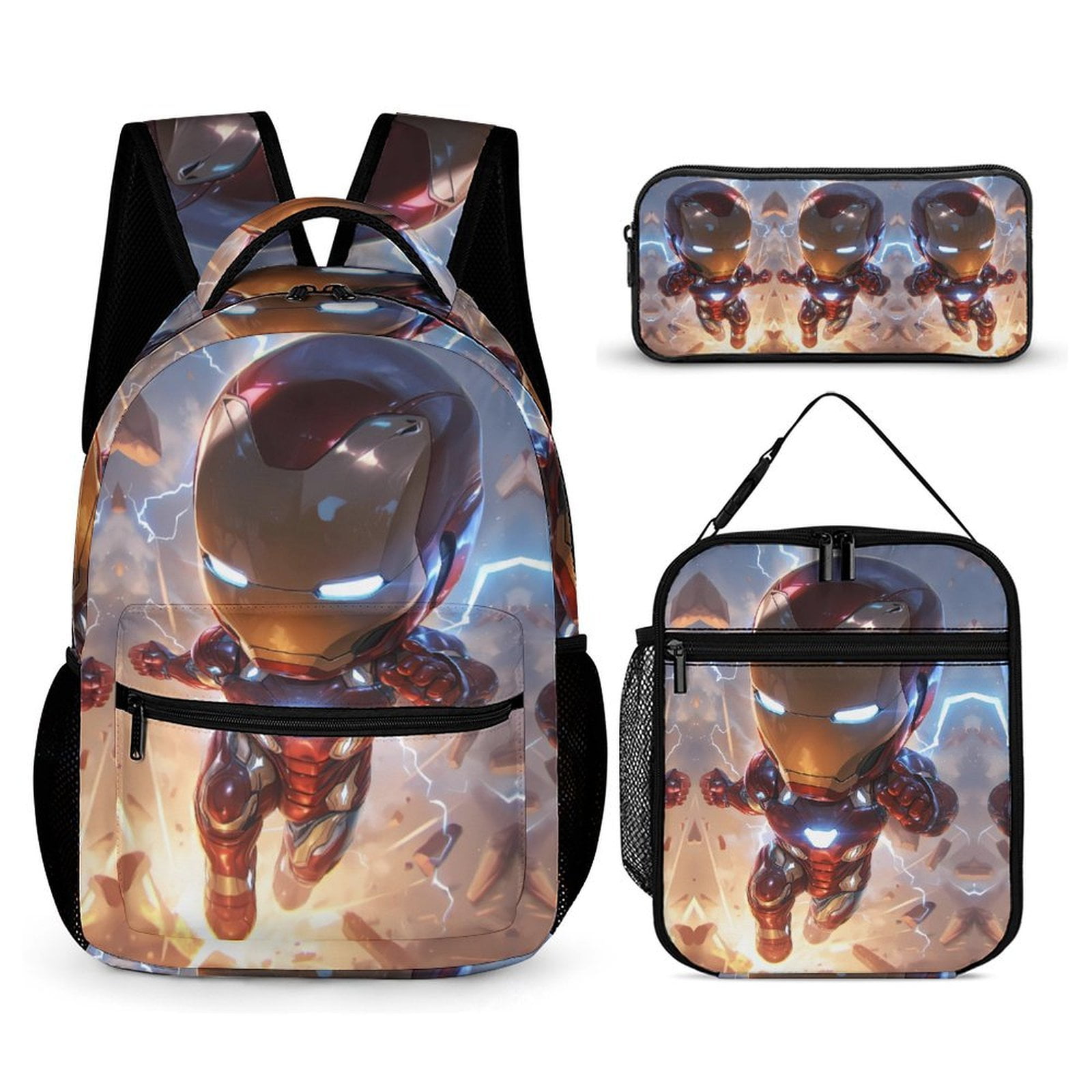 Backpack Set, Large Capacity Computer Bag with Lunch Box And Pencil ...