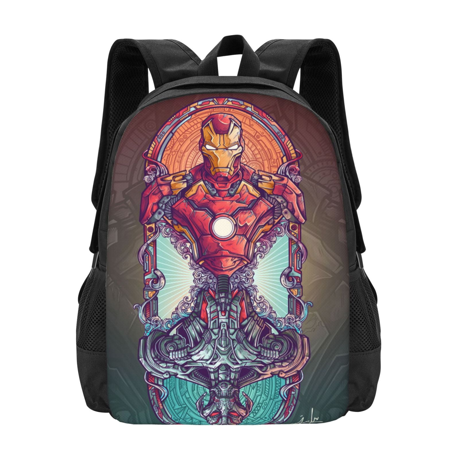 Iron Man Boys Schoolbag Adjustable Comfortable Backpack Iron Man Hero ...