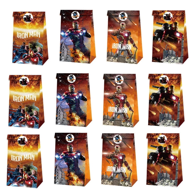 Iron Man Candy Bags Birthday Goodie Party Favor Decorations Treat ...