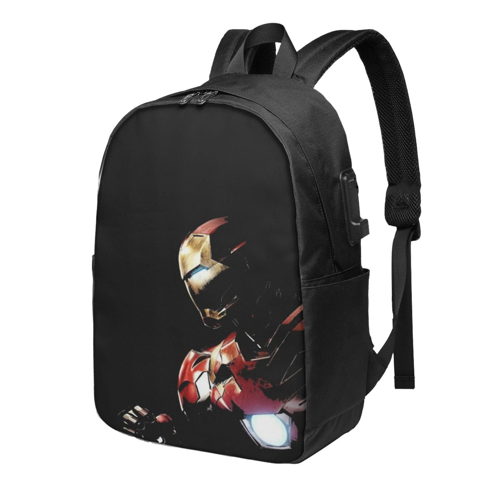 Iron Man Cartoon Backpack Anime Print Large Capacity School Laptop Bag ...