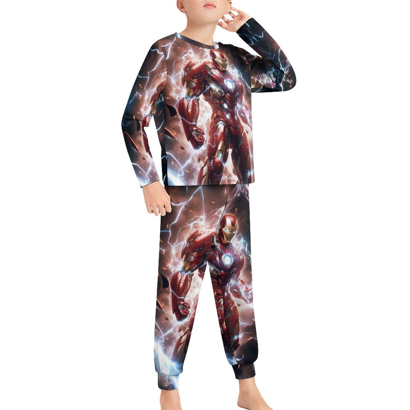 Iron Man Children's Pajama Suit 2 Pieces Soft Cozy Sleepwear Clothes ...