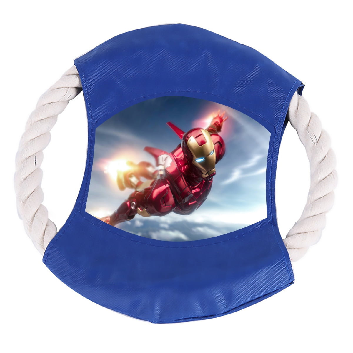 Iron Man Dog Toys Flying Disc Rope Toy Chew Toys for Dogs Flying Discs ...