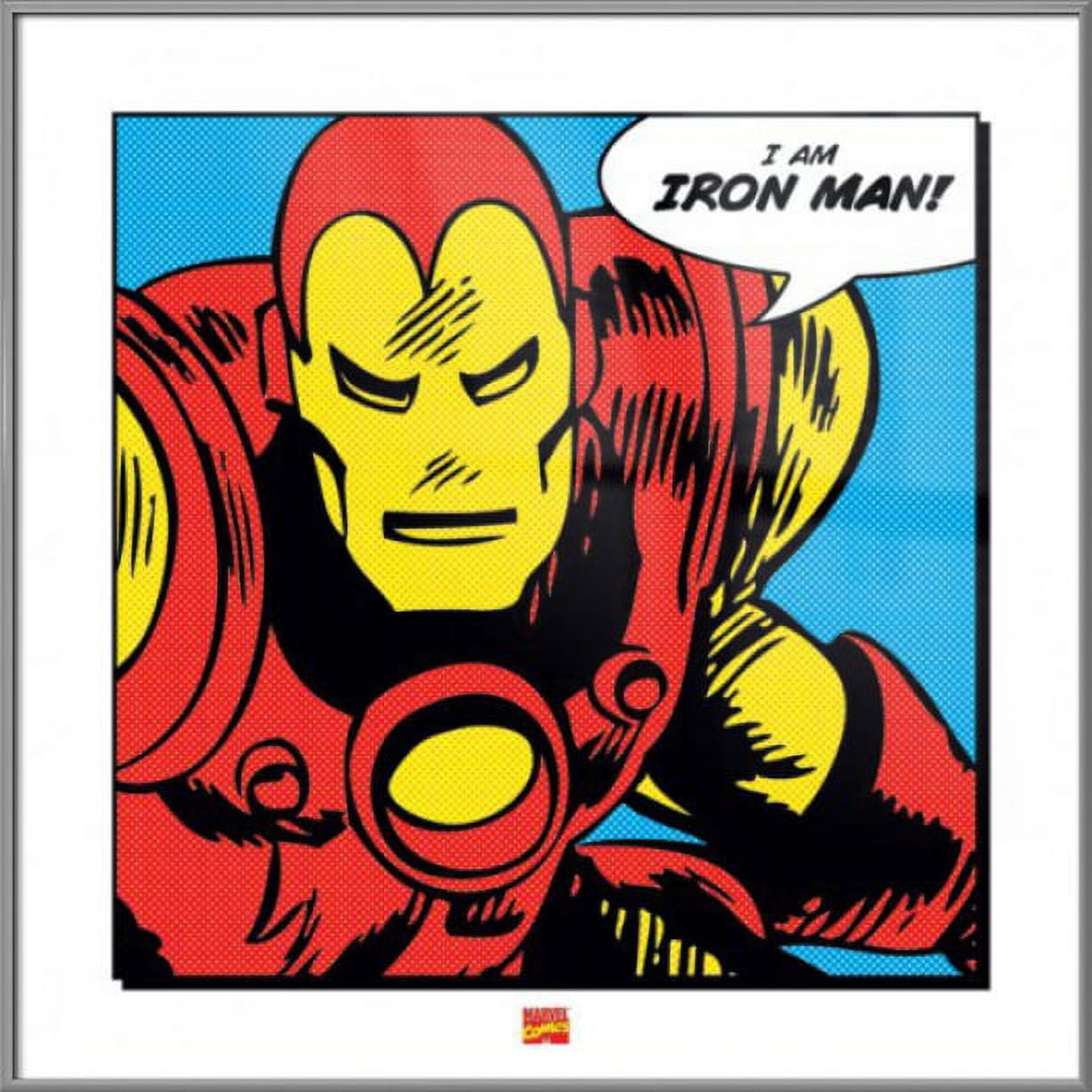 Iron Man - Framed Marvel Comics Pop-Art Poster / Art Print (Quote: I Am ...