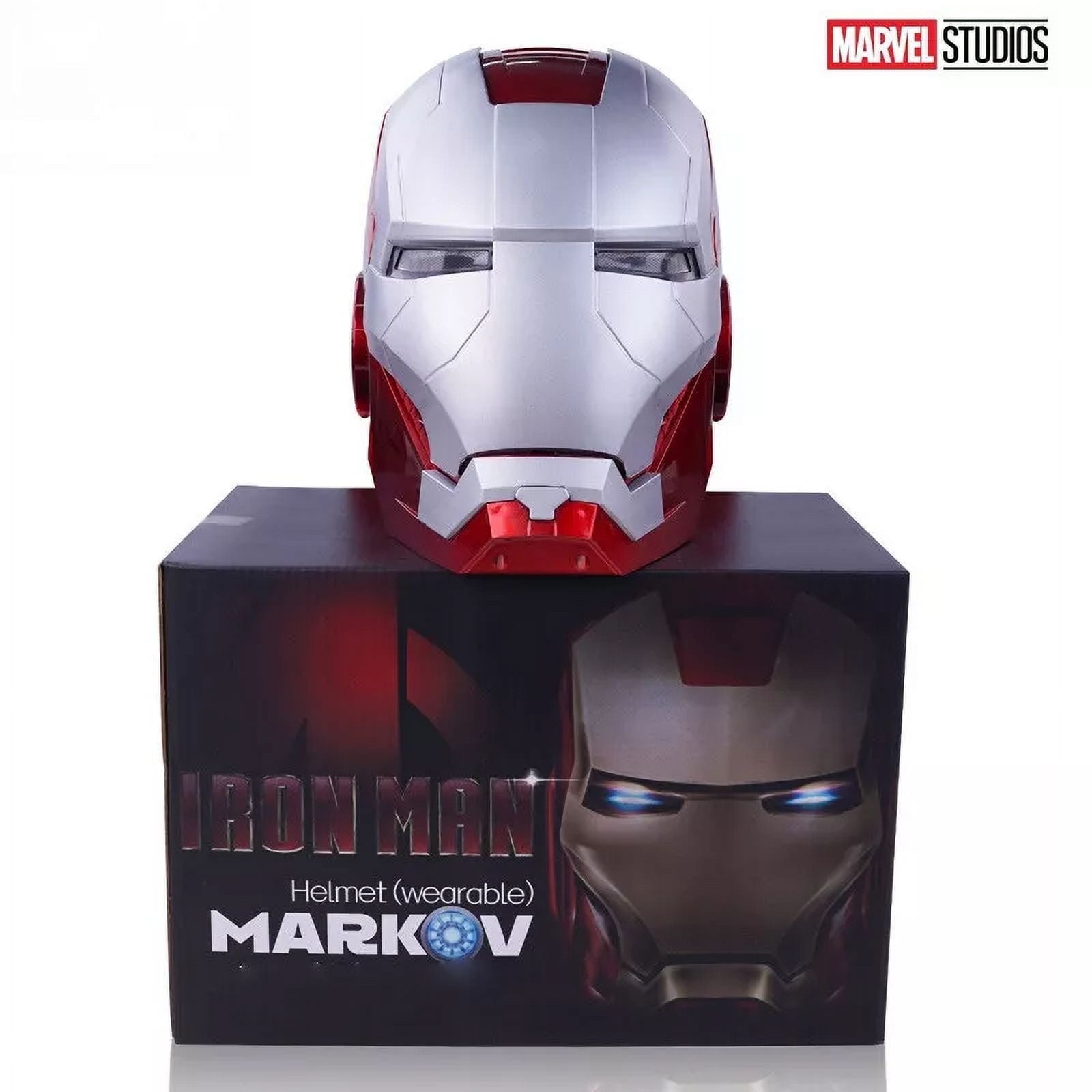 Iron-Man Helmet Mark 5 Helmet 1:1 Scale Electronic Mask with Sounds and ...