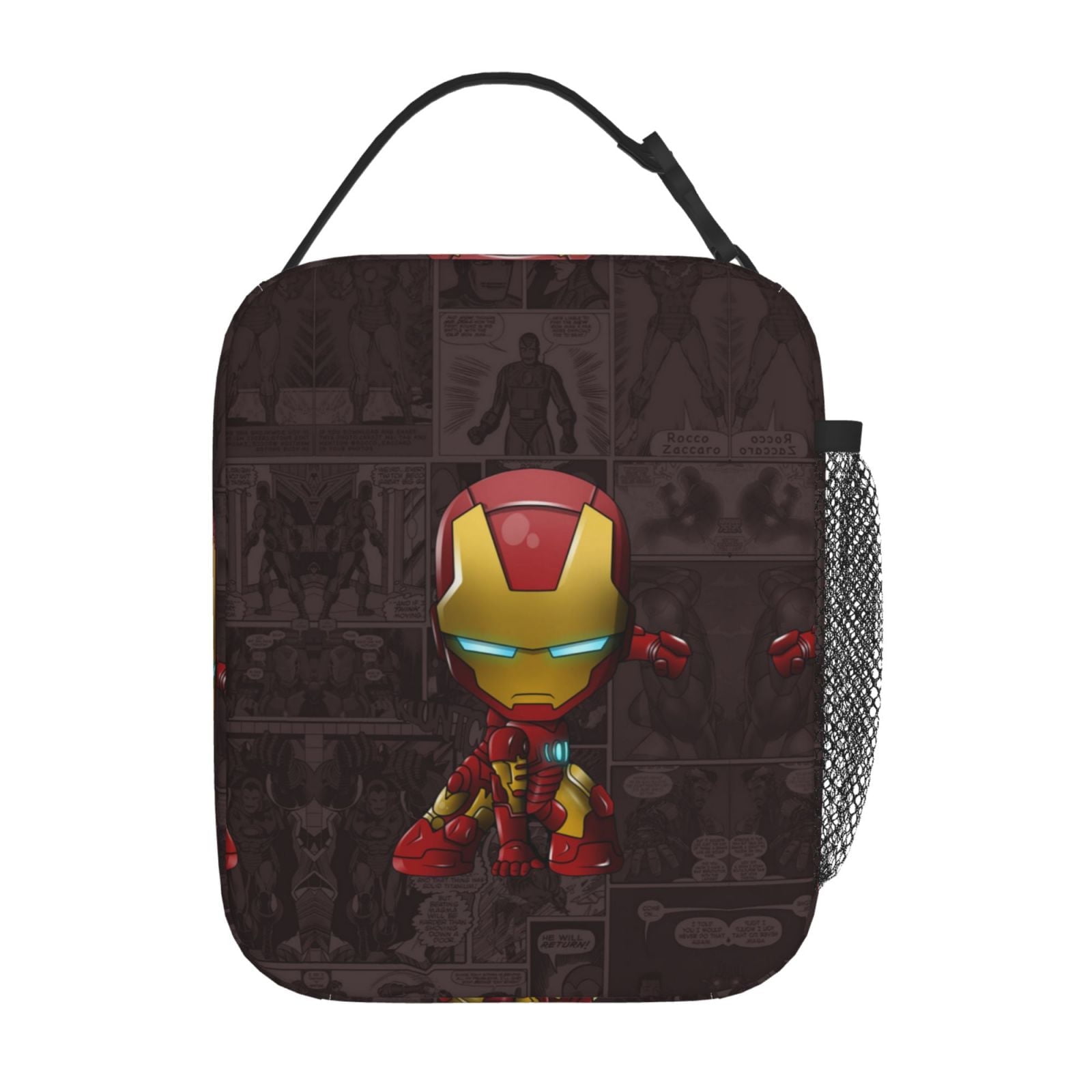 Iron Man Insulated Lunch Box Reusable Thermal Cooler Lunch Bag Work ...