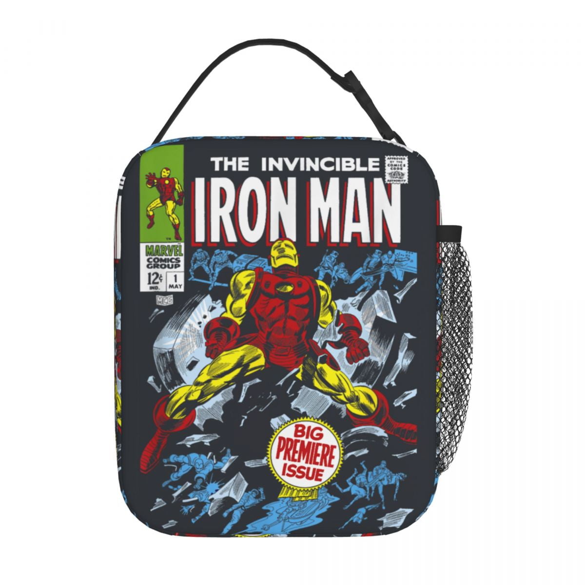 Iron Man Insulated Lunch Box Reusable Thermal Cooler Lunch Bag Work ...
