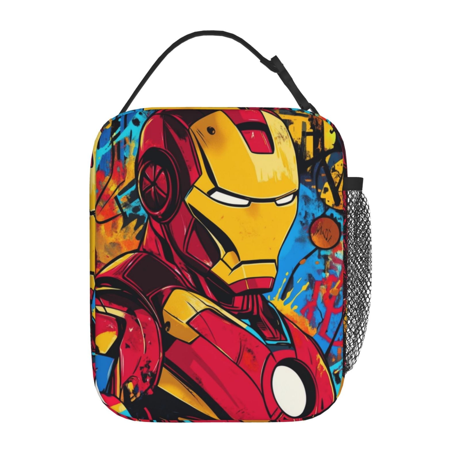 Iron Man Insulated Lunch Box Reusable Thermal Cooler Lunch Bag Work ...