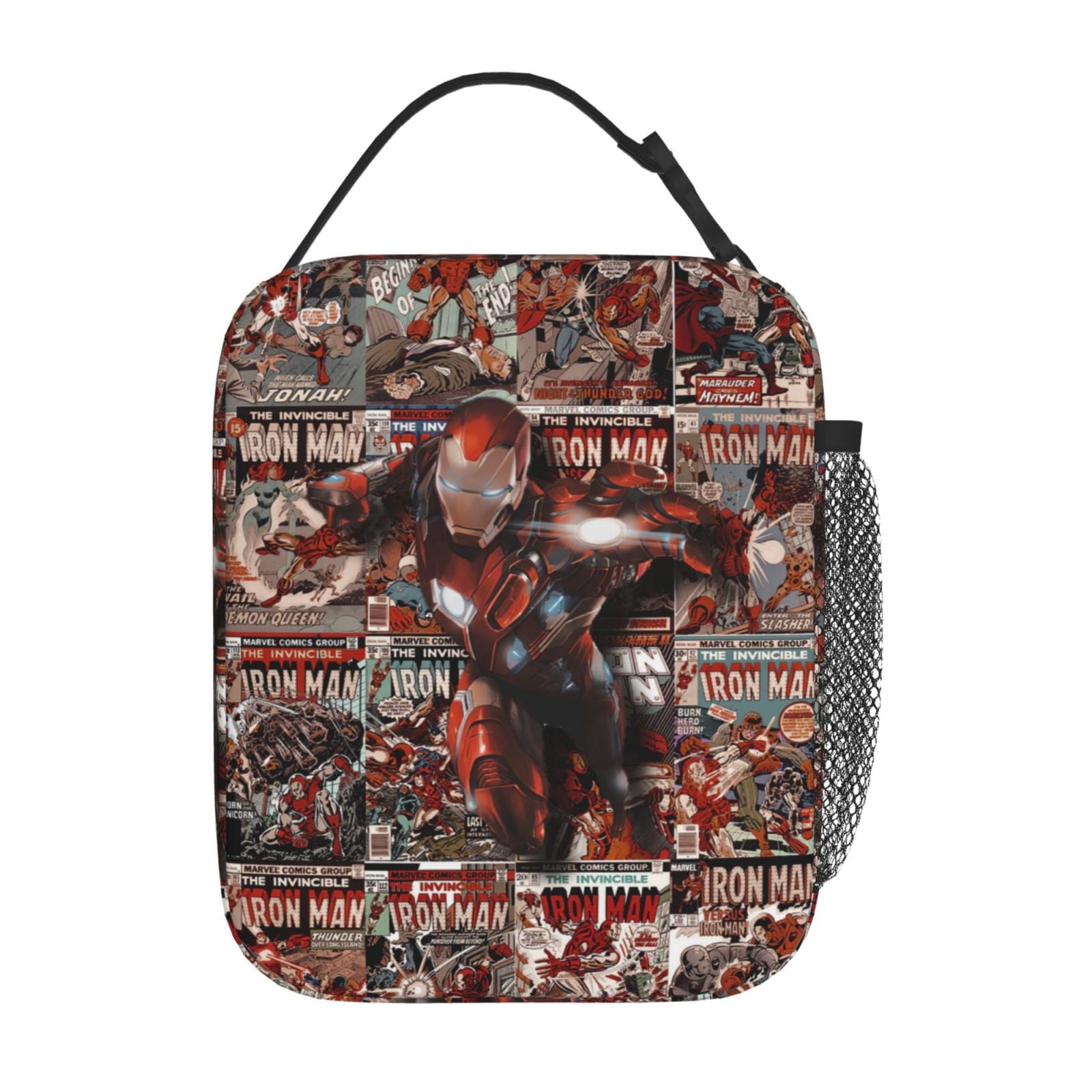 Iron Man Insulated Lunch Box Reusable Thermal Cooler Lunch Bag Work ...