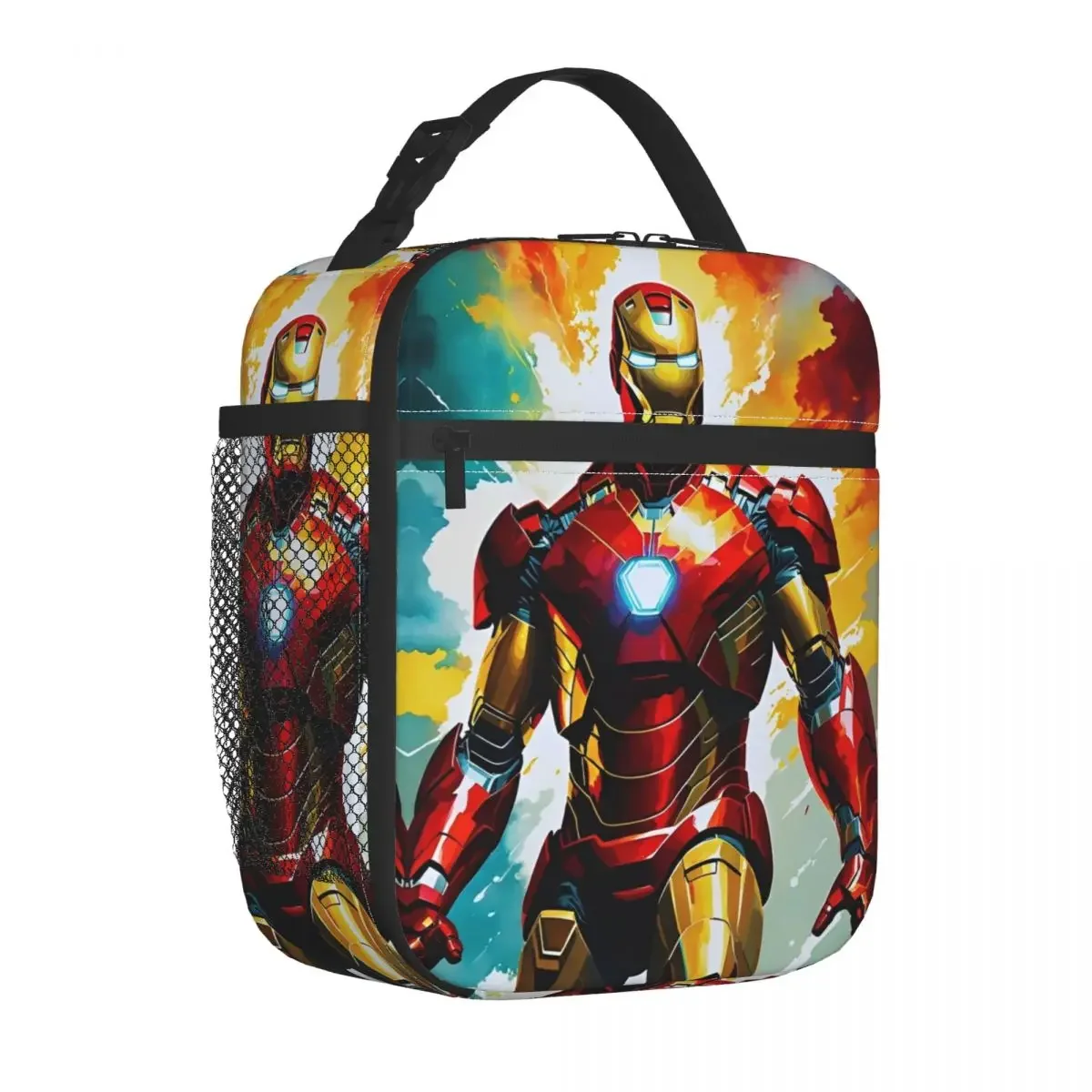 Iron Man Insulated Lunch Box Reusable Thermal Cooler Lunch Bag Work ...