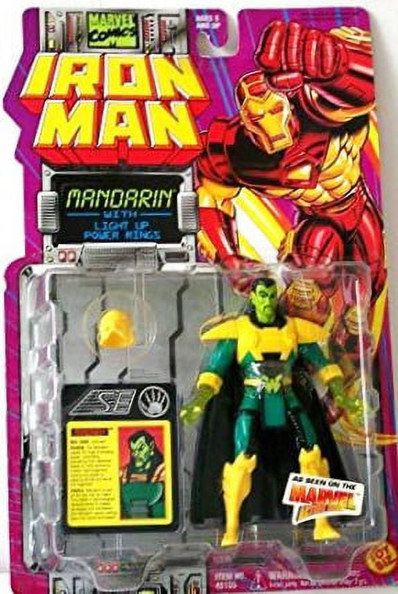 ToyBiz Marvel Comics Iron Man Mandarin with Light Up Power Rings ...