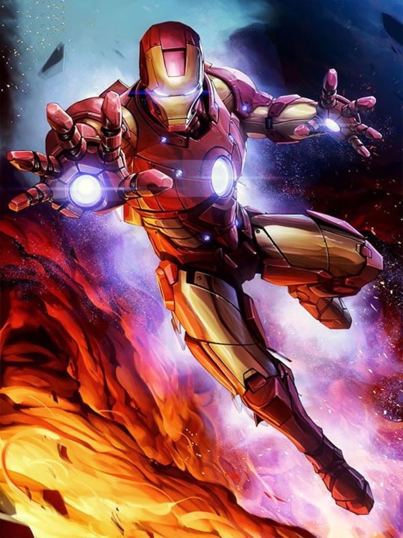 Iron Man Diamond Painting Kits for Adults, DIY 5D Round Full Drill Art ...