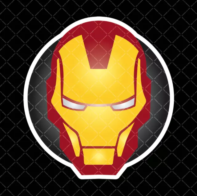 Iron Man Marvel Comic Face Sticker Decal For Car Truck Window Wall ...