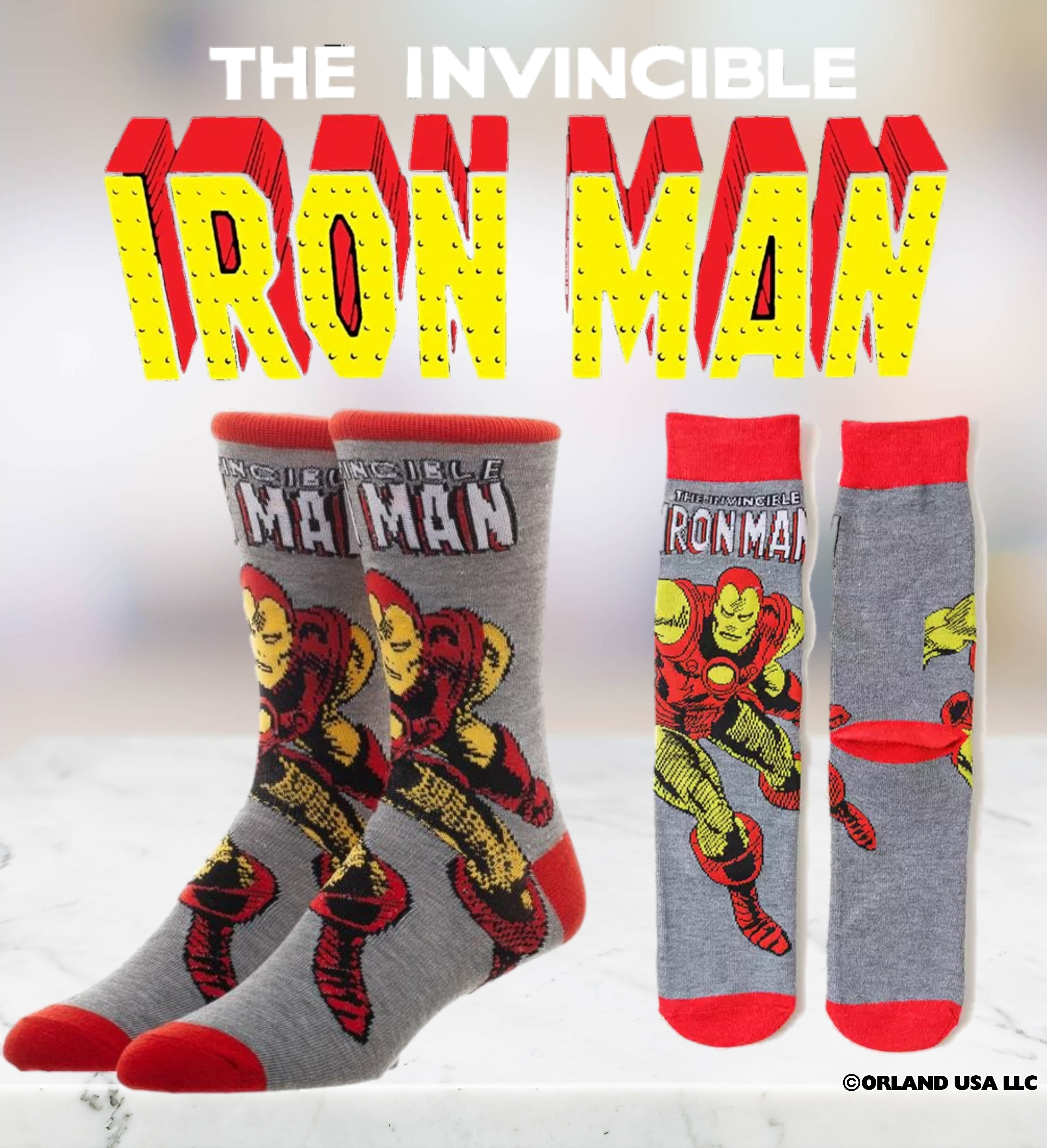 Iron Man Marvel Superhero Premium Cartoon Socks For Men & Women One ...