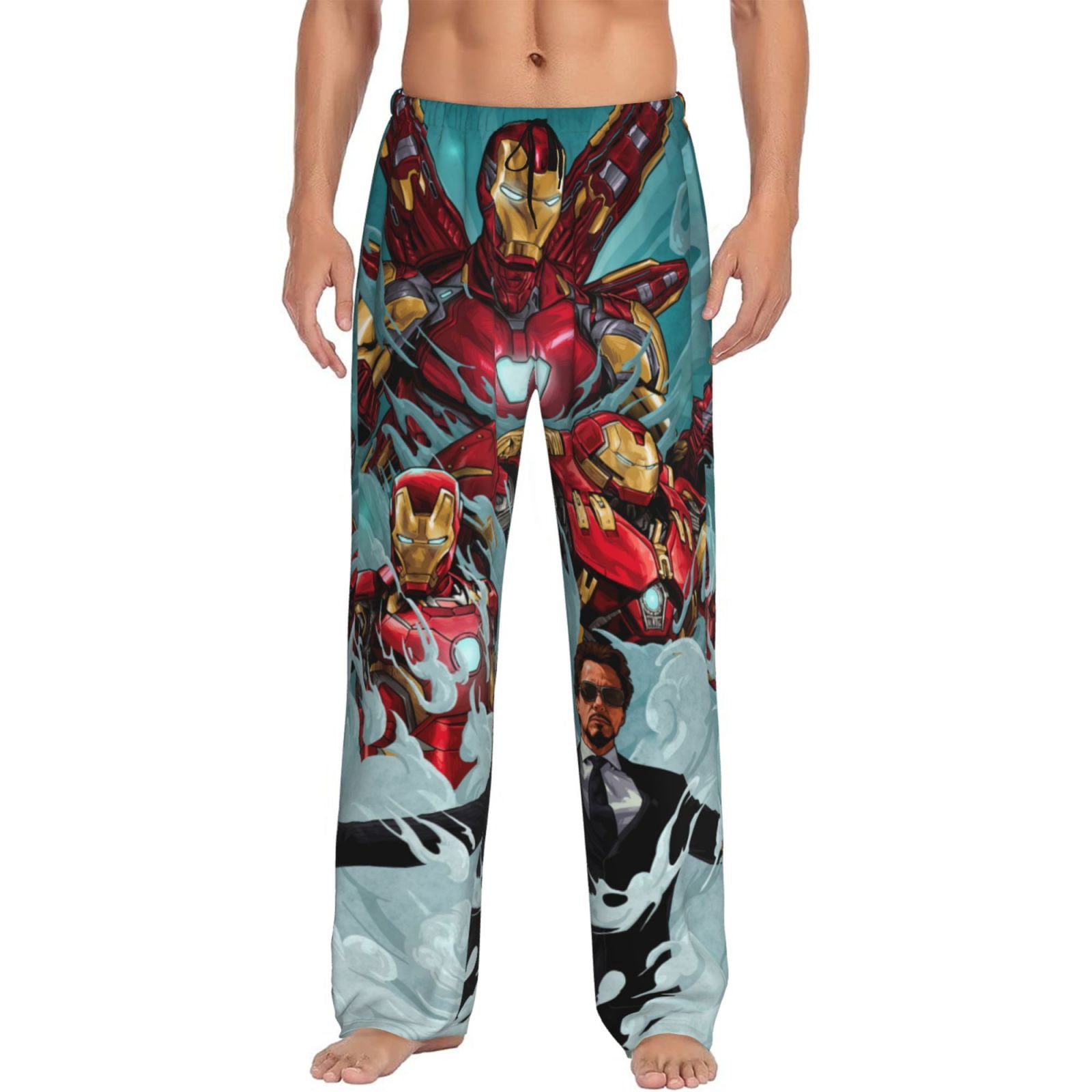 Iron Man Mens Pajama Pants Ultra Soft Comfy Lounge Sleep Pants Print ...