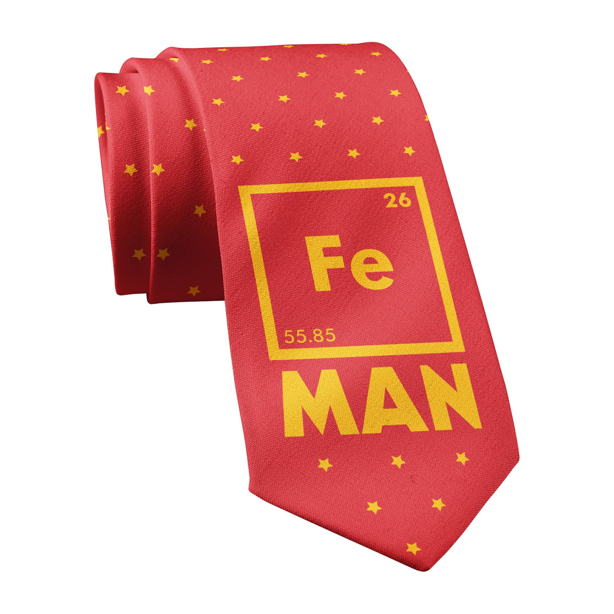 Iron Man Necktie Mens Novelty Neckties Science Teacher Tie Funny Ties ...