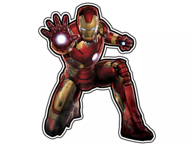 Iron Man Realistic Waterproof Sticker Phone Decal Water Bottle Stickers ...