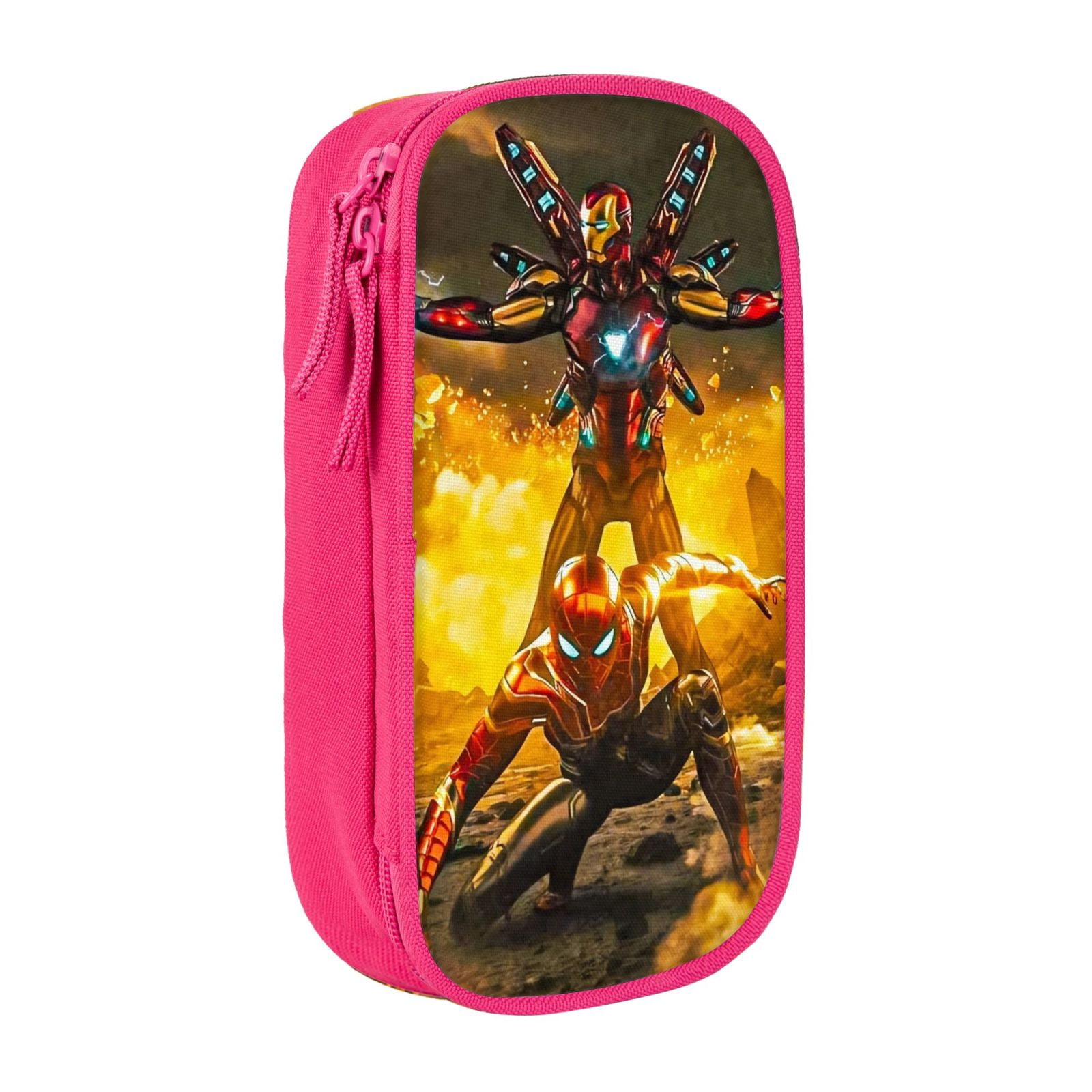 Iron Man And Spider Man Pencil Pouch,Pencil Case,Extra Big Pencil Bag ...