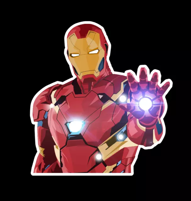 Iron Man Sticker Phone Decal Water Bottle Stickers Car Decals, Laptop ...