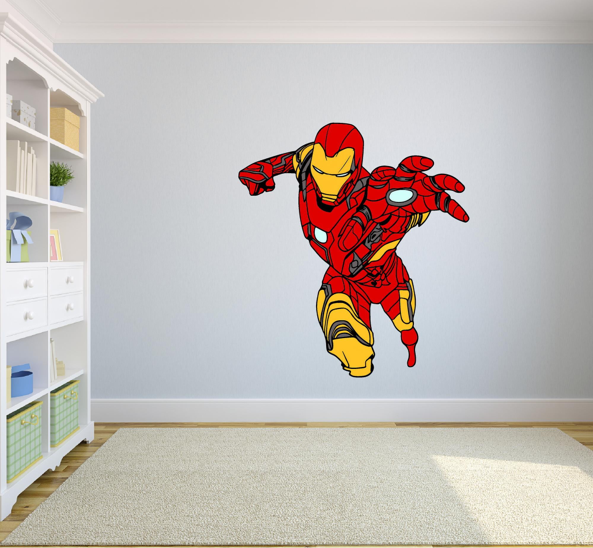 Iron Man The Avengers Cartoon Character Wall Decal Vinyl Sticker Art ...