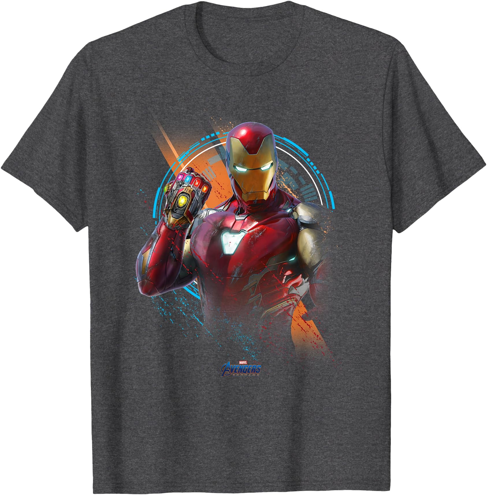 Iron Man Time Travel Platform Logo DTG Print Unisex T-Shirt,Dark ...