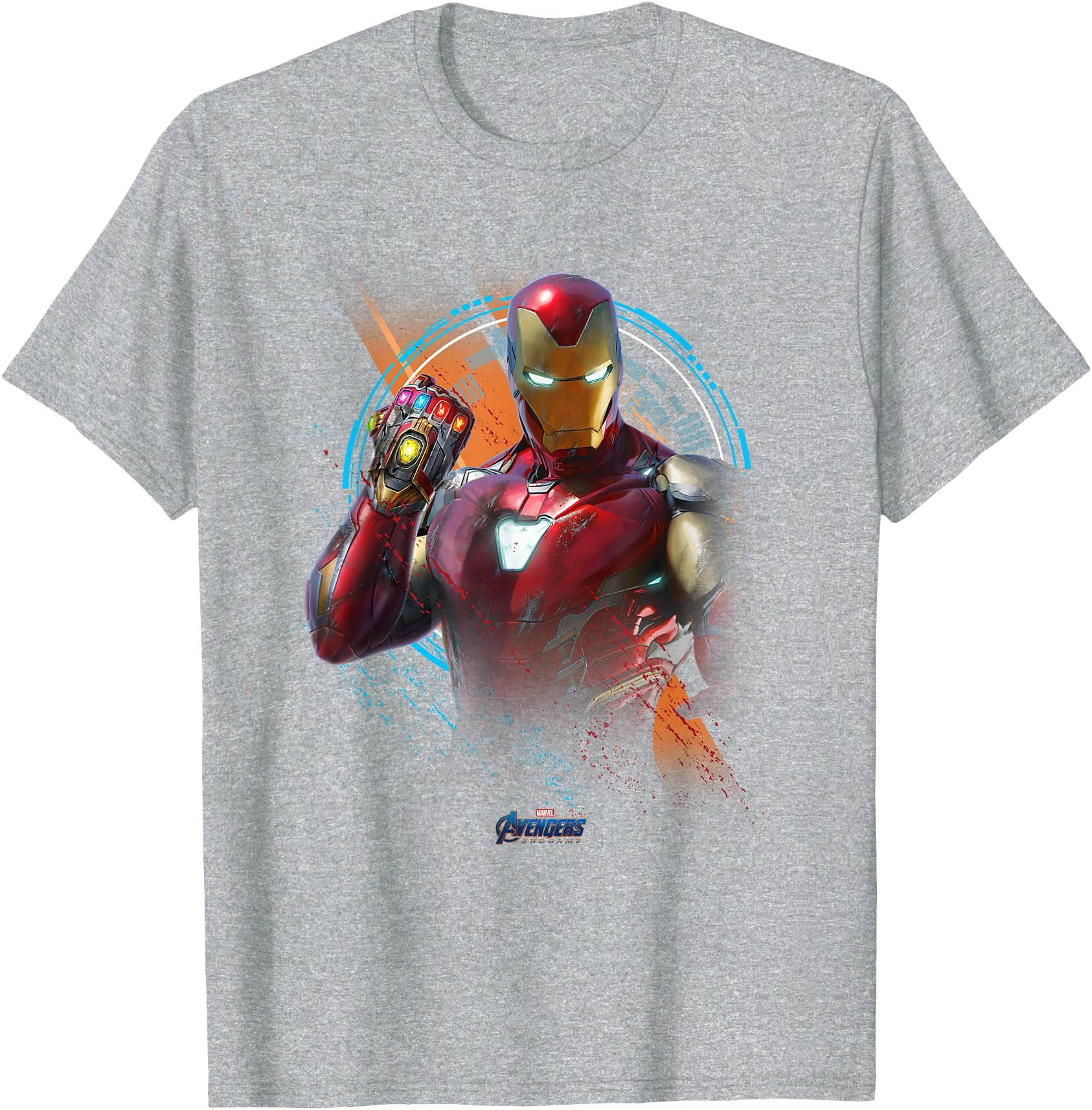 Iron Man Time Travel Platform Logo DTG Print Unisex T-Shirt,Sport Grey ...