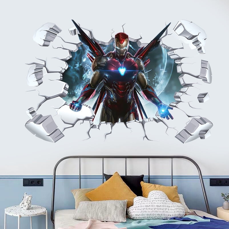 Iron Man Wall Stickers 3D Wall Stickers Children's wall stickers ...