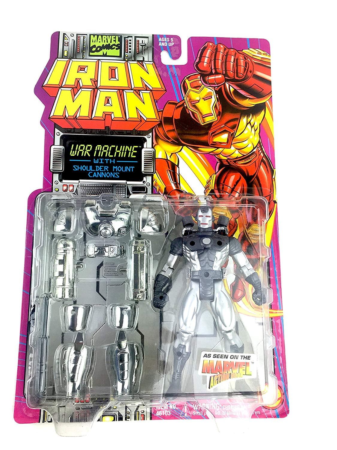 Iron Man War Machine with Shoulder Mount Cannons Action Figure ...