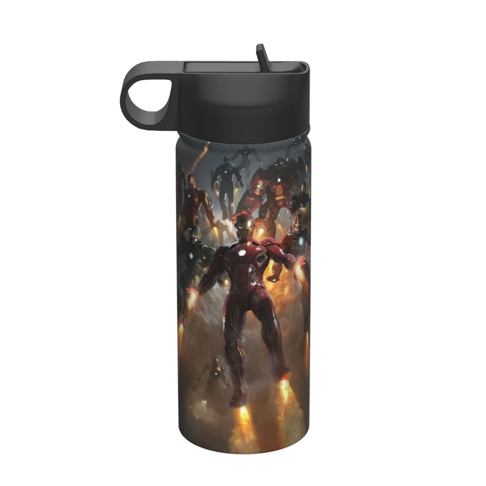 Iron Man Water Bottle, Cute Pattern Stainless Steel Vacuum Insulated ...