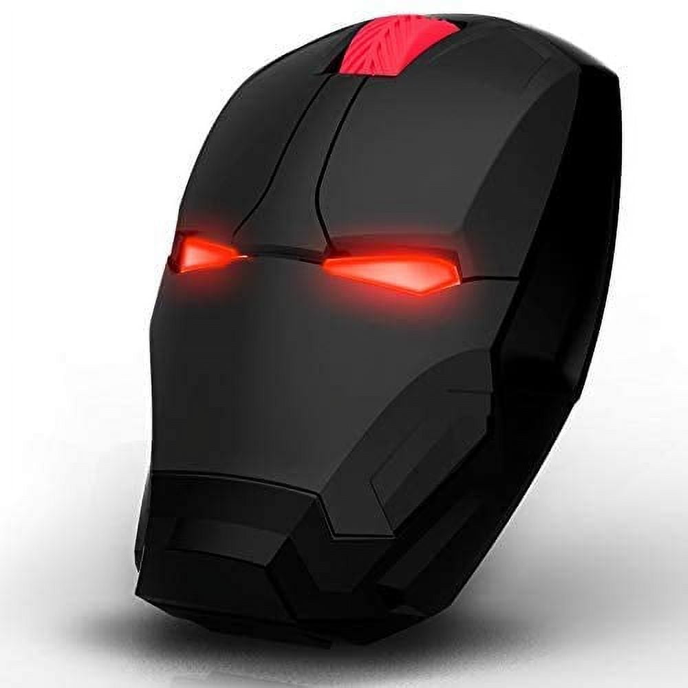 Iron Man Wireless Mouse 2.4G Full Size Wireless Optical Mice with Nano ...