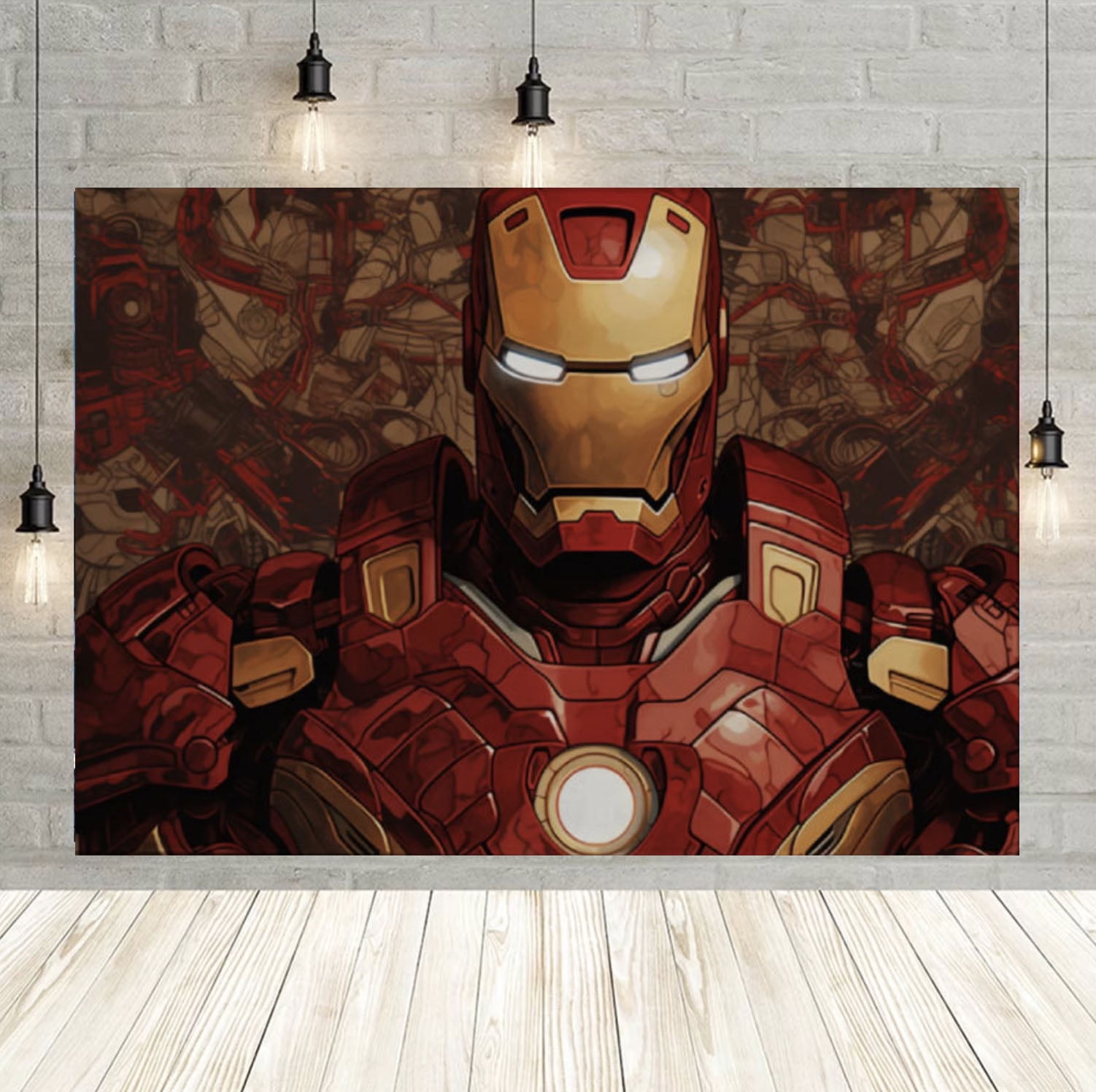 Iron Man backdrop, 60x40 inch Iron Man party backdrop decoration ...