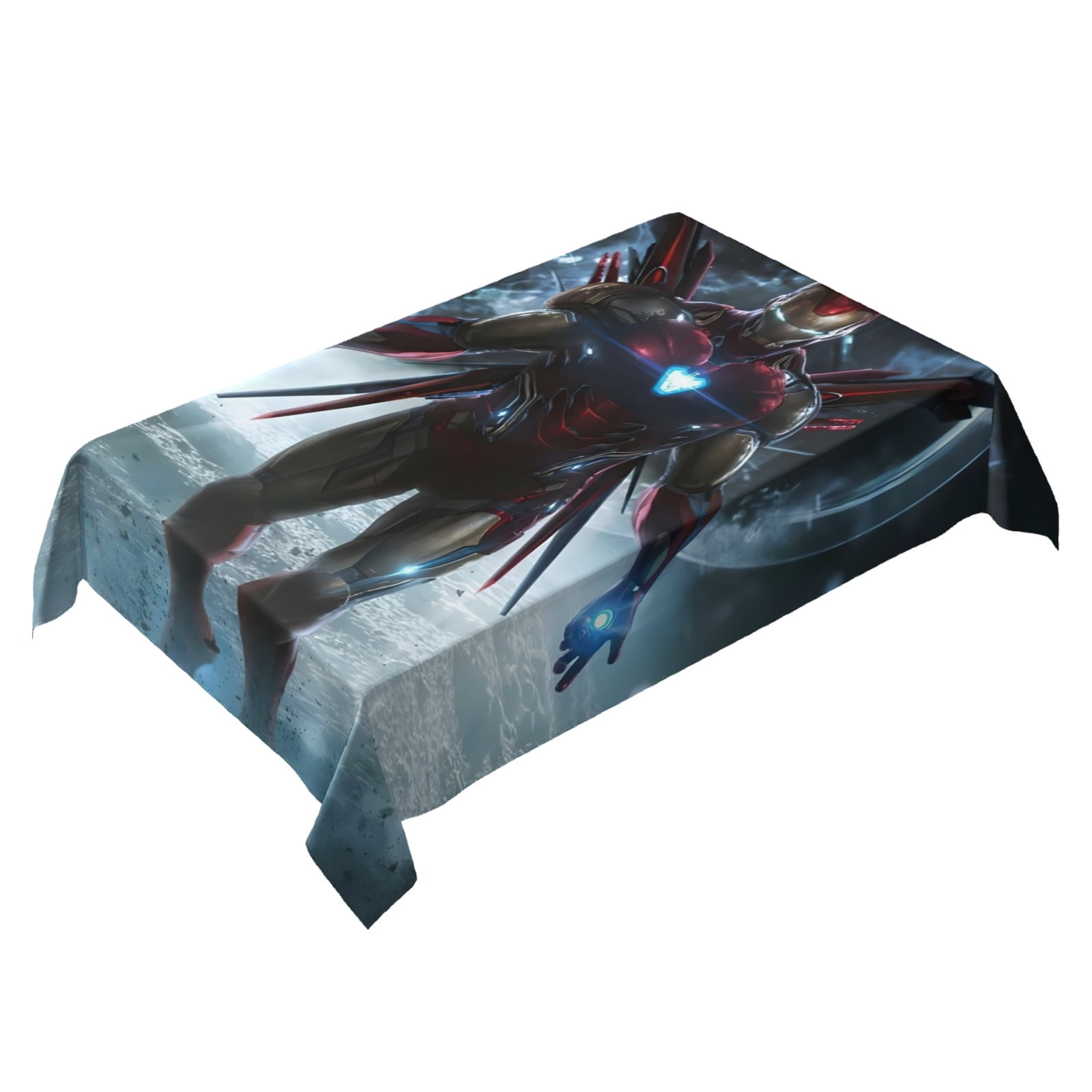 Iron Man-theme square tablecloth has an iconic print, fits most tables ...