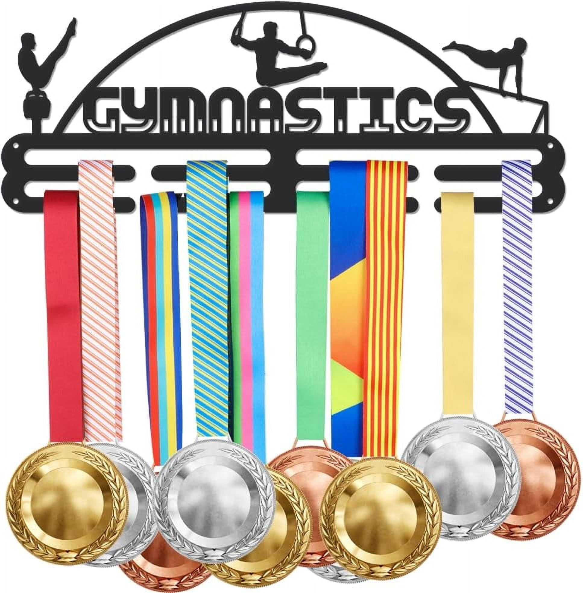 Iron Medal Hanger Holder Display Wall Rack 3-Line with Screws Black ...