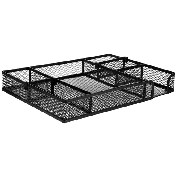 Poles Iron Mesh Desktop Storage Box Baby 32.00X22.00X4.50CM Black ...