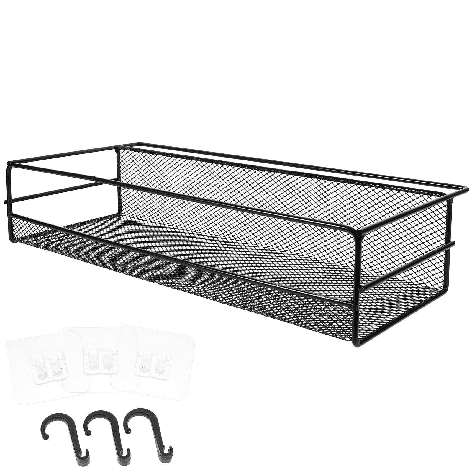 Iron Mesh Kitchen Wall Nail-free Storage Rack Storage Bins Metal ...